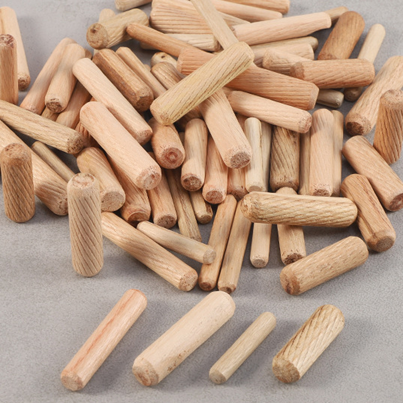 Jual 2000pcs Dowel Kayu Pasak Ulir Pen Stik Bulat Wood Dowels Pin Ulir ...