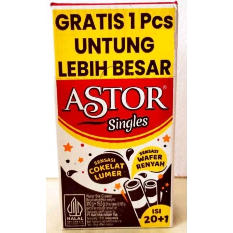 Jual Astor Single Mayora 1 box isi 20+1 pcs x 15.5gr | Shopee Indonesia