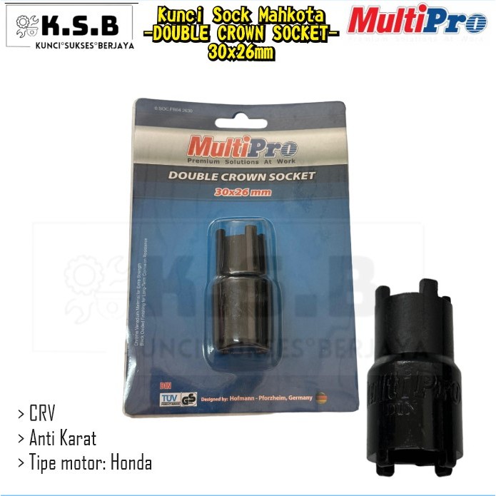 Jual Kunci Socket Mahkota / DOUBLE CROWN SOCKET 30x26mm DR 1/2 ...