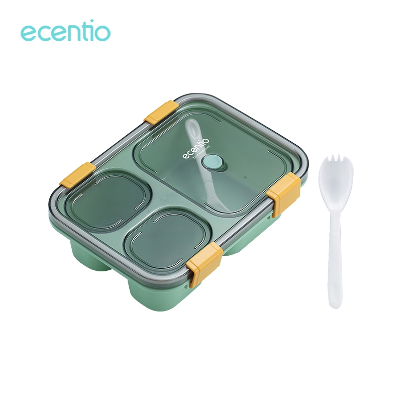 Jual ecentio Kotak Makan 3 Grid lunch box/disegel Kotak/Anti bocor ...