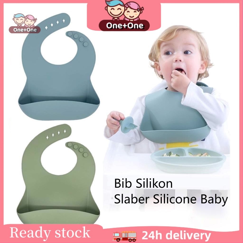 Jual 【One+One】Ready! Bib Silikon Slaber Silicone Baby Slabber ...