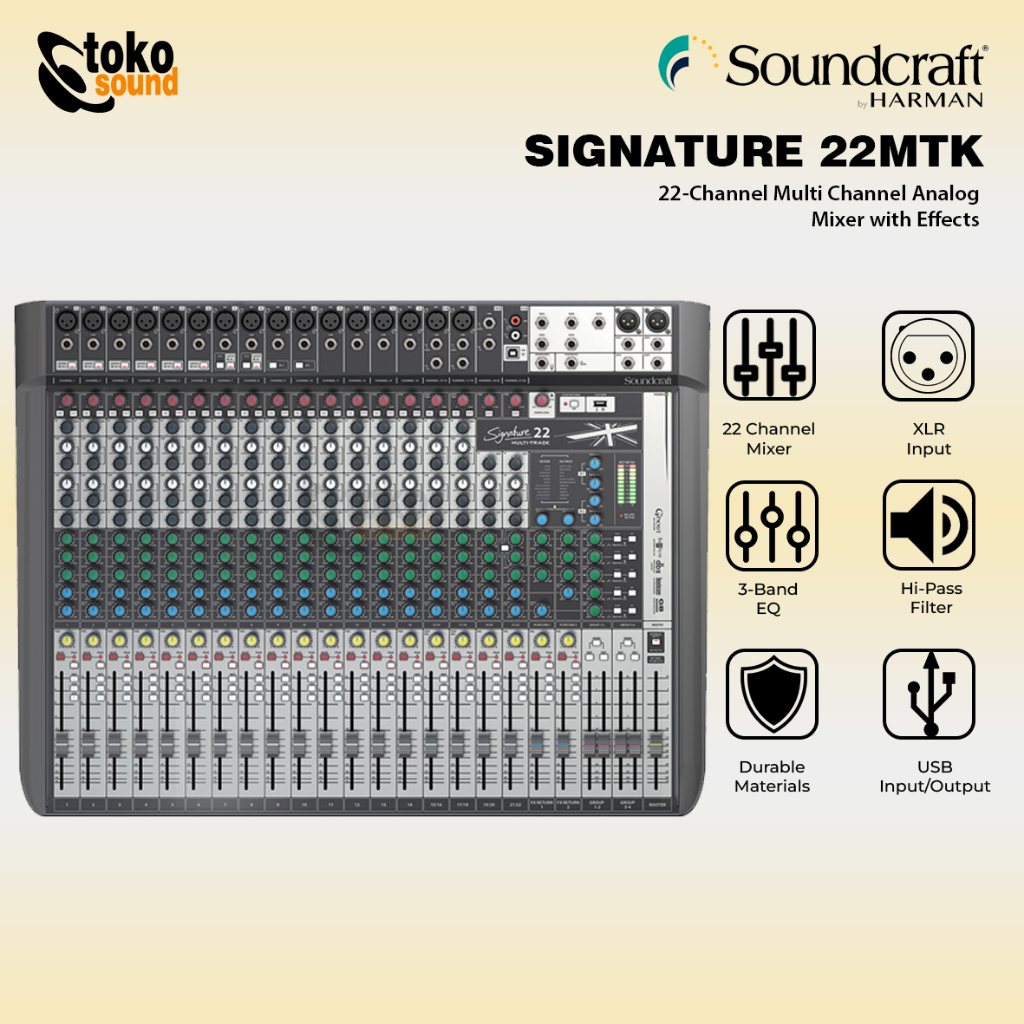 Jual Soundcraft Signature 22MTK - 22 Channel Multi-track Mixer Analog ...