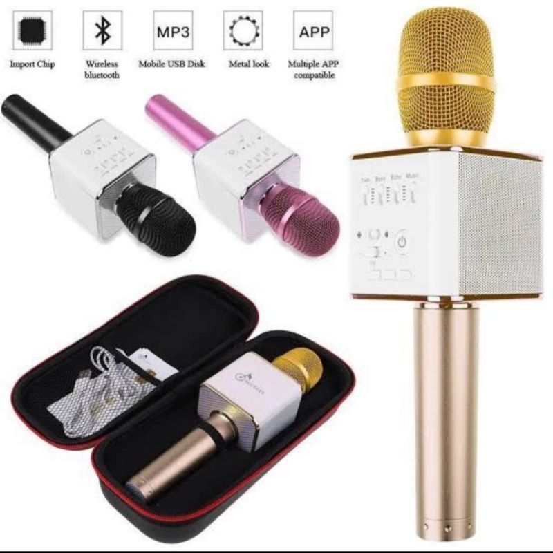 Jual Mic Bluetooth Q7 Wireless Microphone Karaoke | Shopee Indonesia
