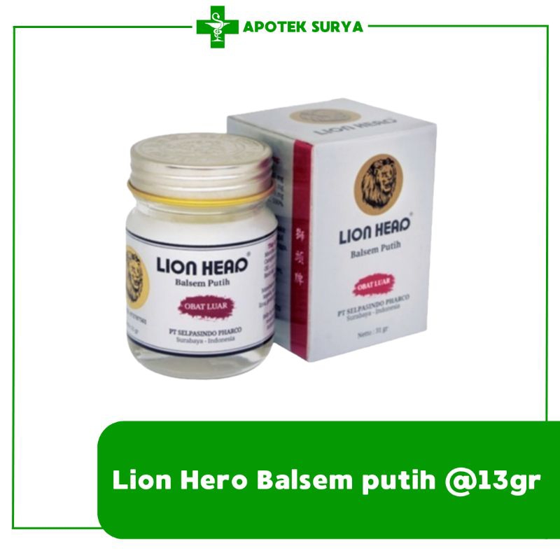 Jual LION HERO/LION HEAD Balsem putih @13gr | Apotek Surya Semarang | Shopee Indonesia