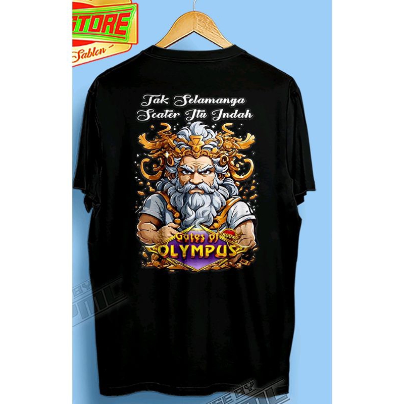 Jual Kaos Slot Zeus Pragmatic Scatter Bahan Premium Sablon Depan ...