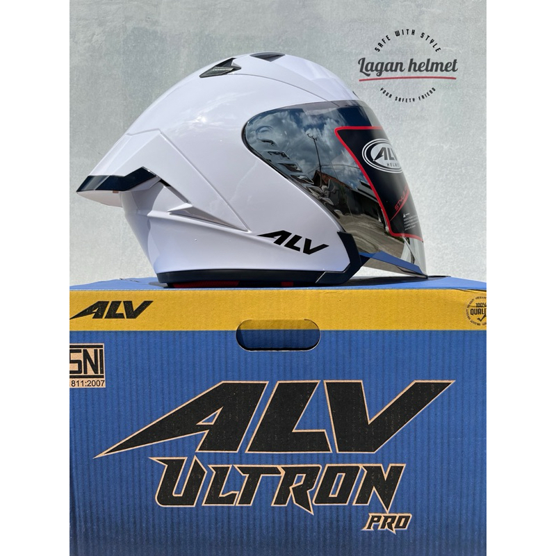 Jual ALV ULTRON PRO- HELM HALF FACE SOLID KACA SILVER STANDART SNI/HELM ...