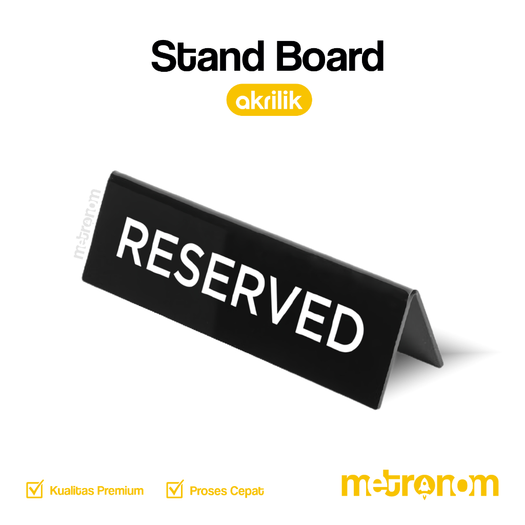 Jual Reserved Stand Board Akrilik Papan Meja Lipat | Shopee Indonesia