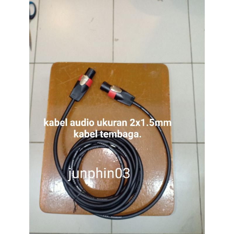 Jual kabel audio speaker 2x1.5mm low noise 2jack Spikon kabel speaker ...