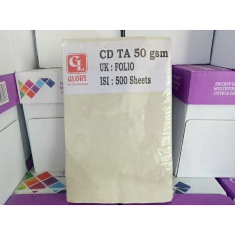 Jual Kertas Buram / Kertas CD TA ukuran Folio F4 rim / lembaran ...