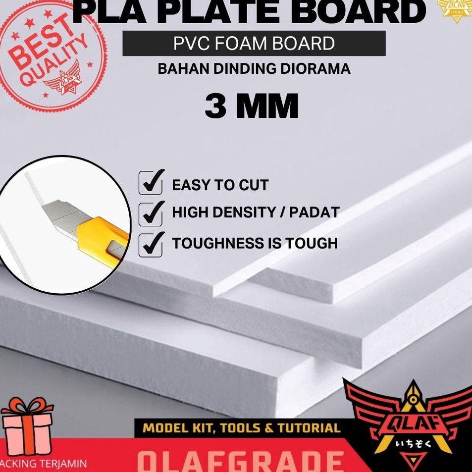 Jual Top Arrival PLA PLATE BOARD PVC FOAM 3mm diorama dinding maket ...