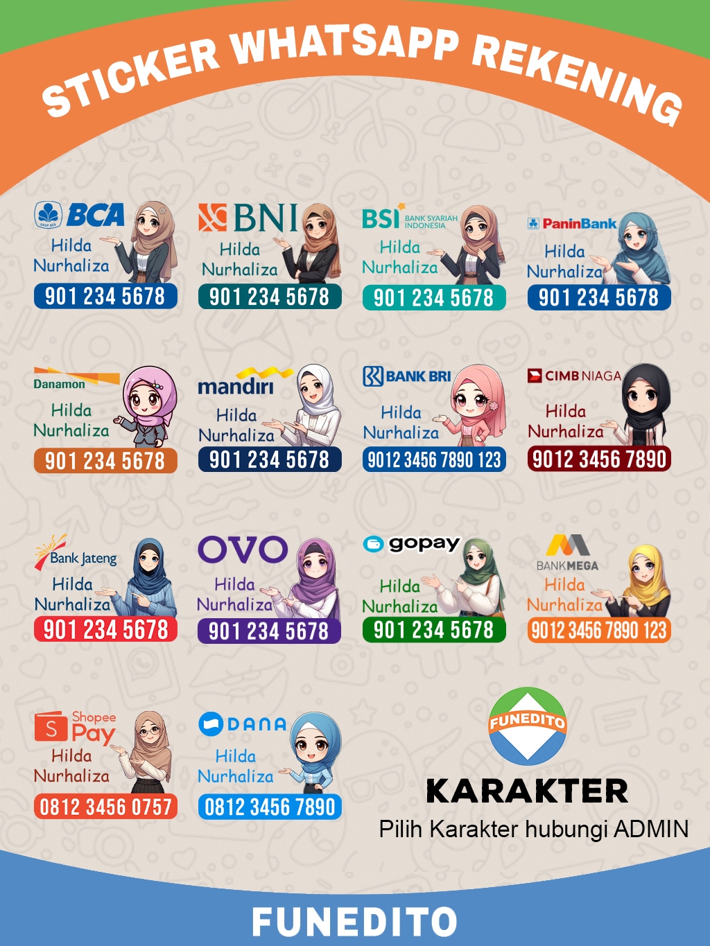 Jual Jasa Desain Sticker Rekening, Sticker E-wallet, Sticker Whatsapp ...