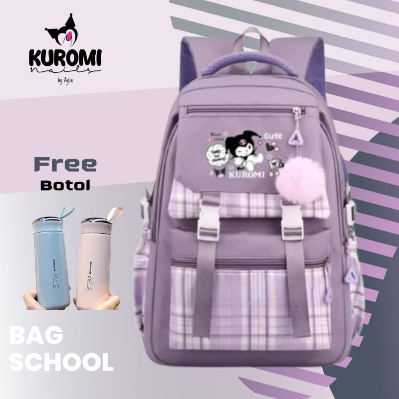Jual Tas Ransel Anak Perempuan Kuromi bag Tas Sekolah Anak karakter Lucu Sanrio Series Terbaru ...