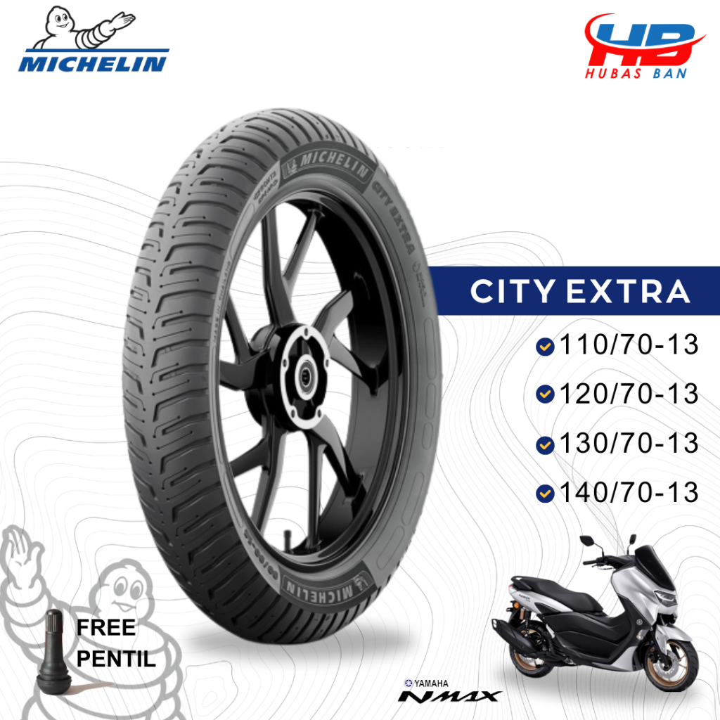 Jual Ban Nmax Michelin City Extra 110/70 120/70 130/70 140/70 Ring 13 ...