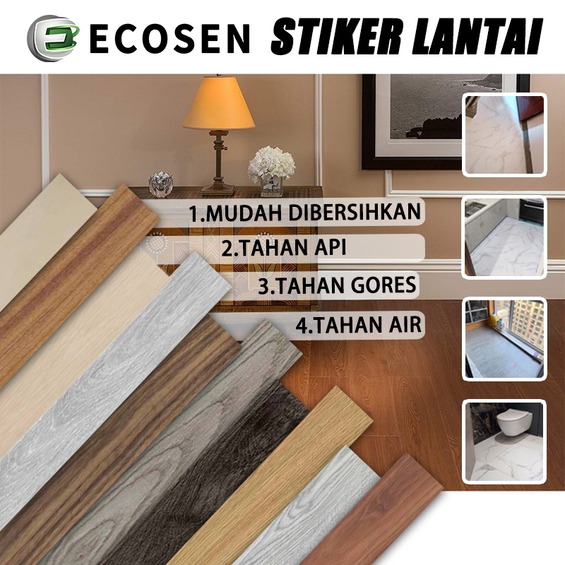 Jual 1 BOX (36 Pcs) Floor Vinyl Lantai Stiker / 91.5cm x 15.2cm /ECOSEN ...
