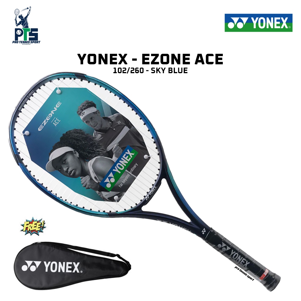 Jual New ! Raket Tenis Yonex EZONE ACE 102/260 Gr Sky Blue | Shopee ...