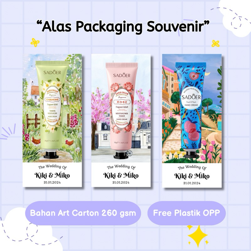 Jual Alas Packing | Souvenir Handcream Series | Alas Packing Souvenir ...