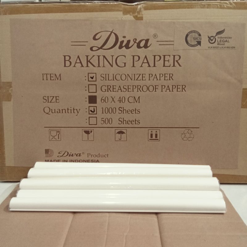 Jual Diva Baking Paper 40x60cm/75x100cm ( isi 4/5 lembar) Kertas Roti ...
