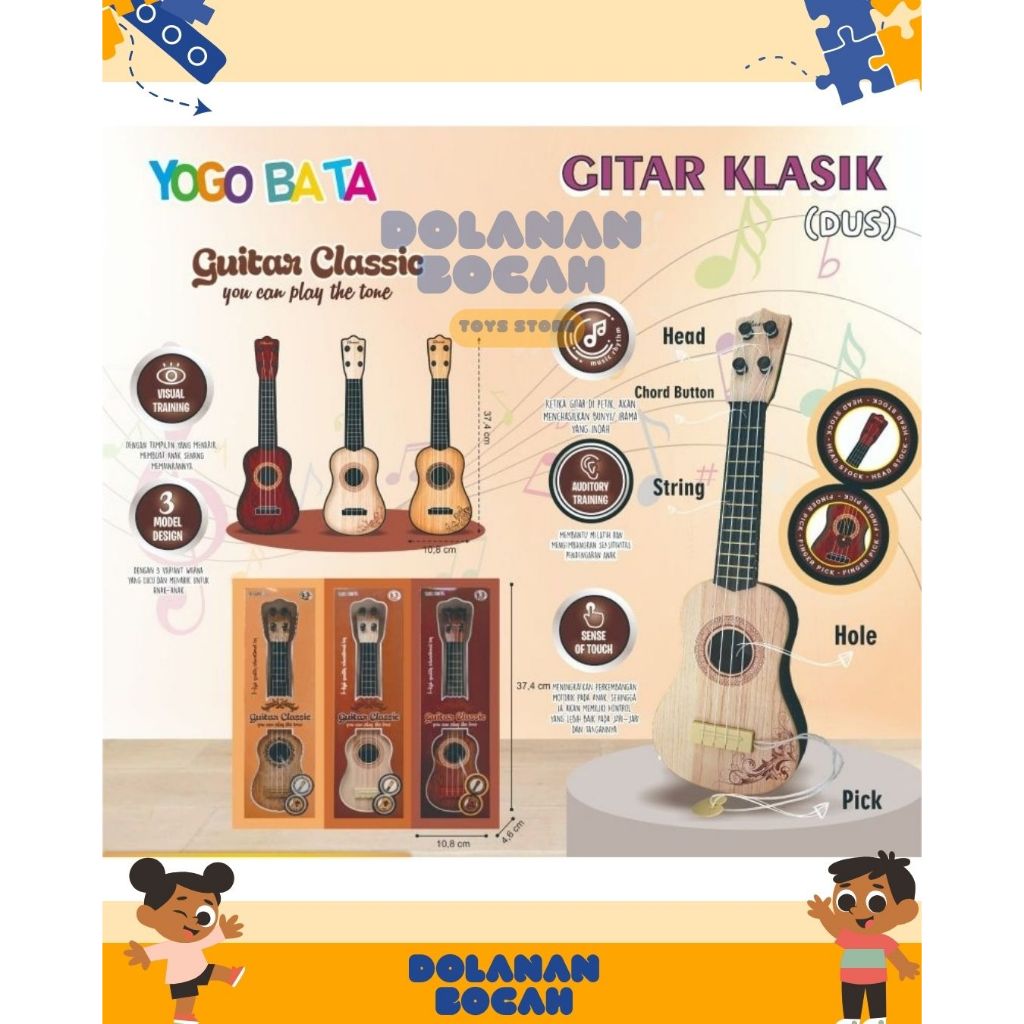 Jual Mainan Gitar Anak YE 27 - Mainan Gitar Klasik Mini Anak - Mainan ...
