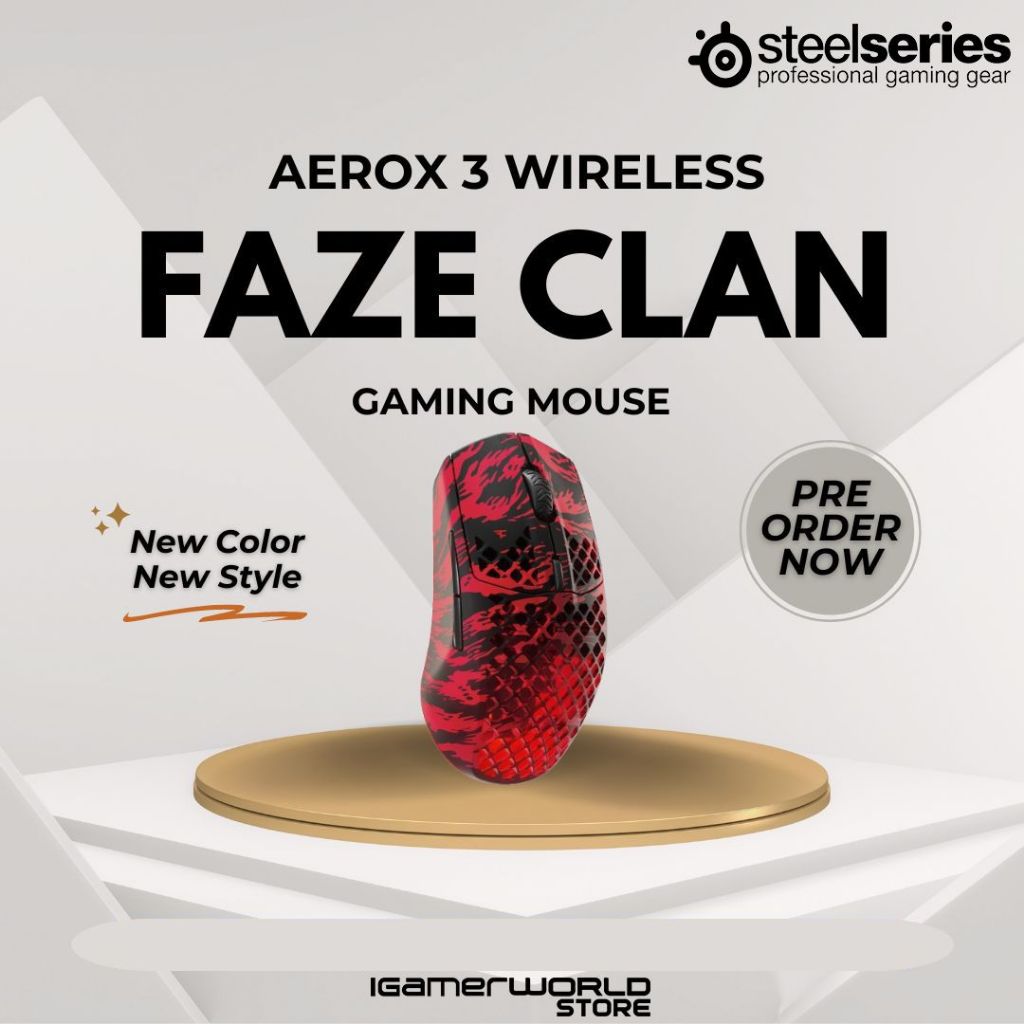Jual Steelseries Aerox 3 Wireless FaZe Clan Edition - Gaming Mouse ...
