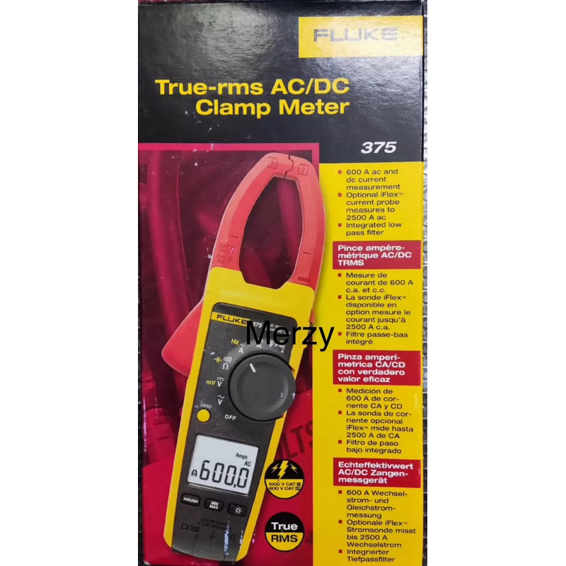Jual Fluke 375 tang ampere AC 600A ⭐️ DC 1000A | Shopee Indonesia