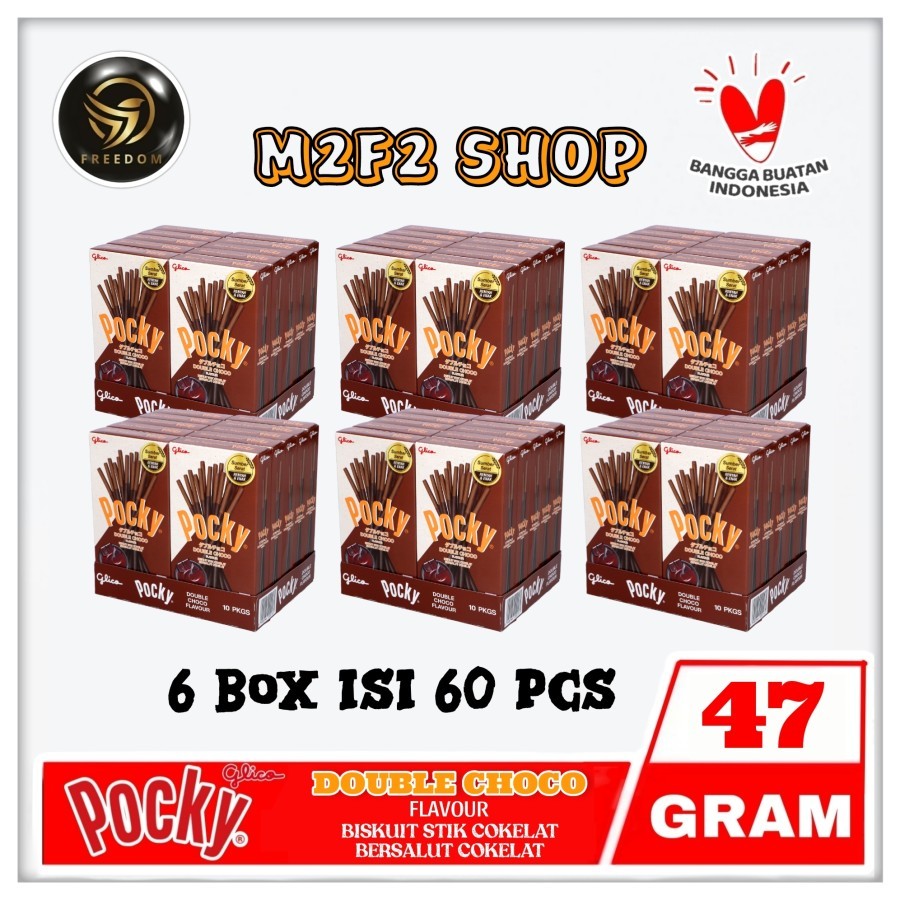 Jual Glico Pocky Biskuit Dobel Cokelat Stik | Double Choco Flavour - 47 ...