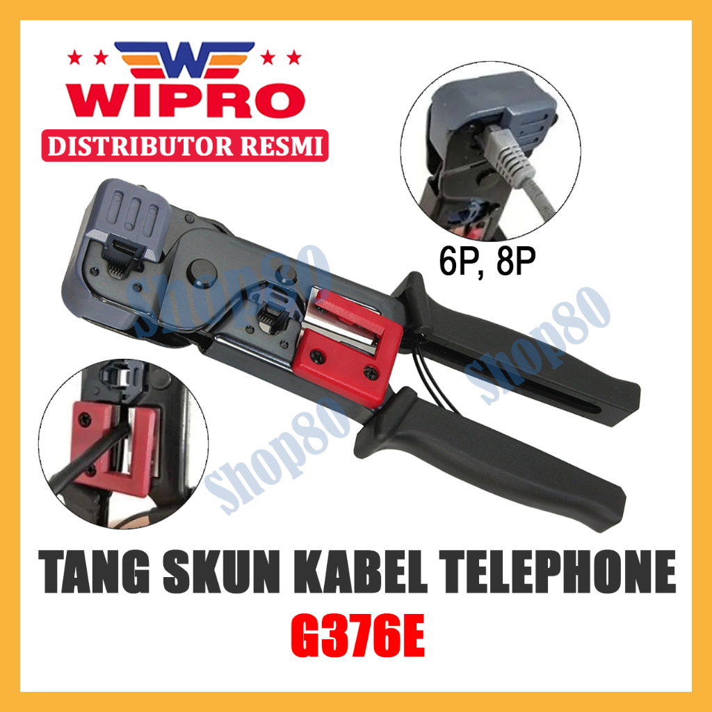 Jual Wipro Crimping Tool Tang Krimping Tang Skun Kabel Telephone 6P 8P ...