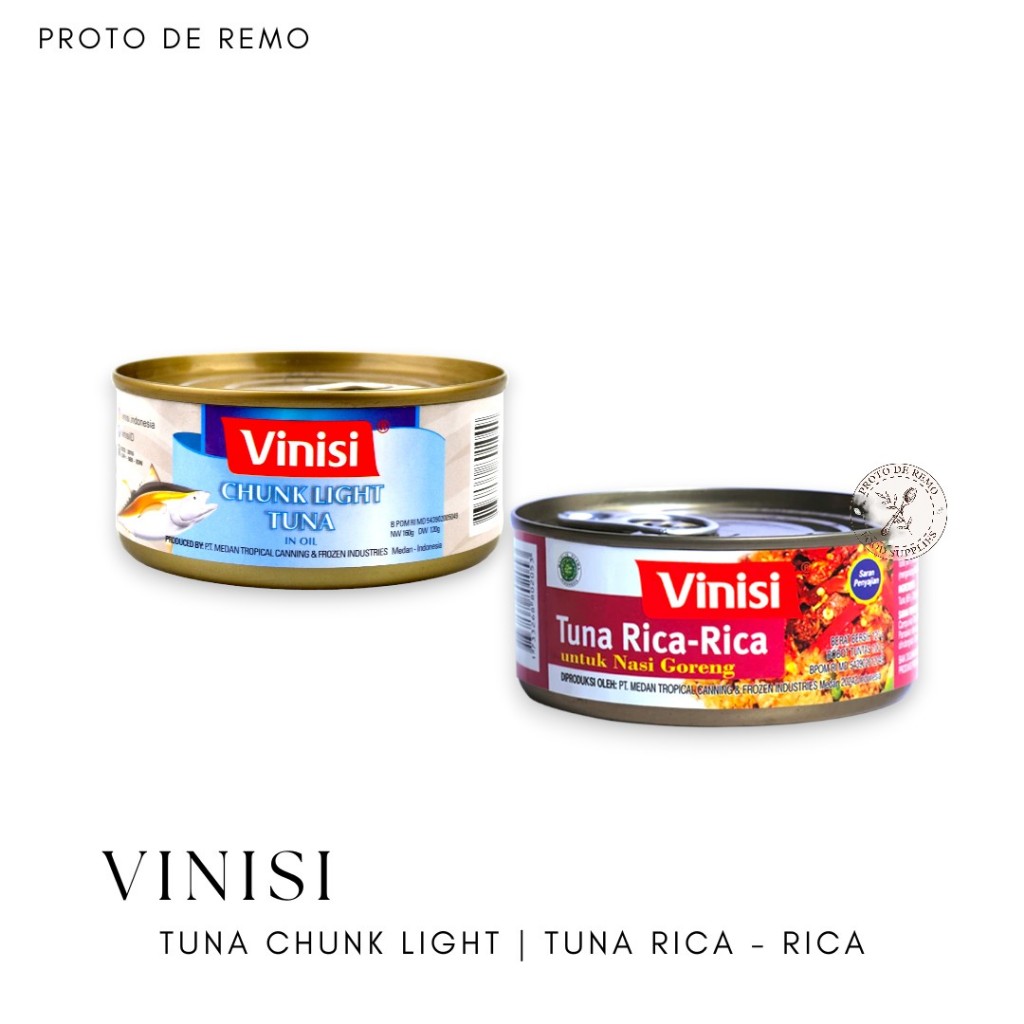 Jual Vinisi Tuna Chunk Light 160gr | Tuna Rica - Rica 130gr | Shopee ...