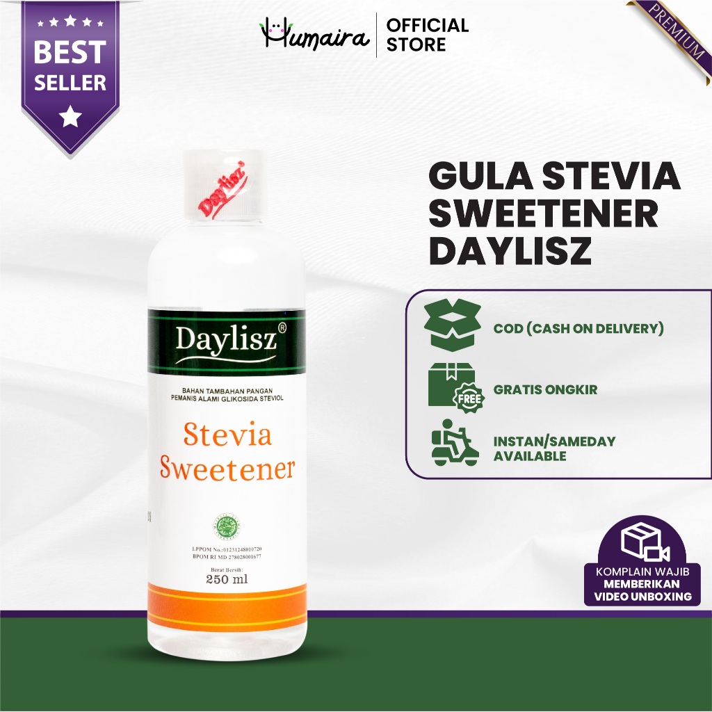 Jual Gula Stevia 250 ml Sweetener Daylisz - Original Pemanis Cair ...
