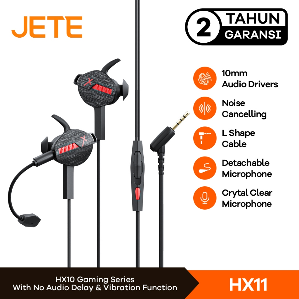 Jual JETE HX11 Earphone Gaming | Headset Gaming Mic Adjustable - Garansi Resmi 2th | Shopee ...
