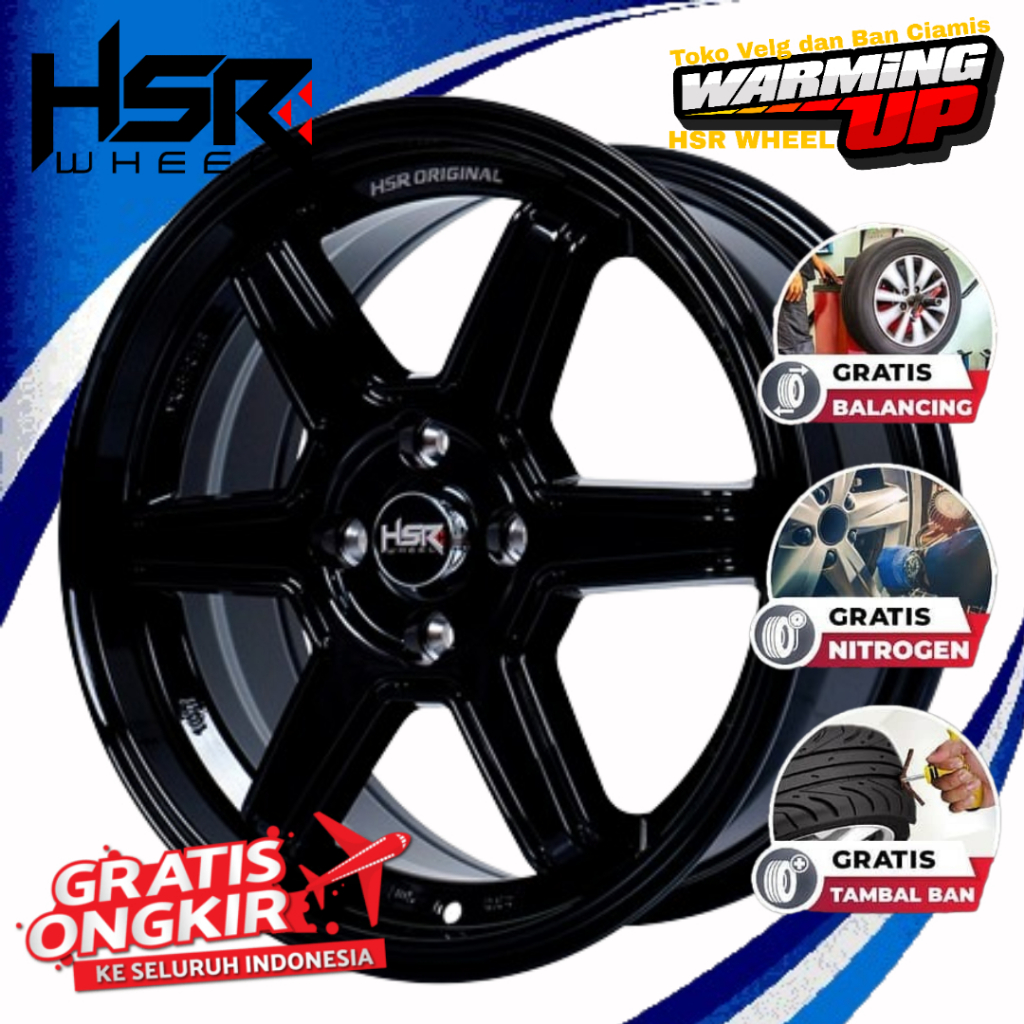 Jual Velg Mobil Jazz Yaris Raize Corolla City Ring 16 HSR Minas Original HSR R16 Baut 4x100 ...