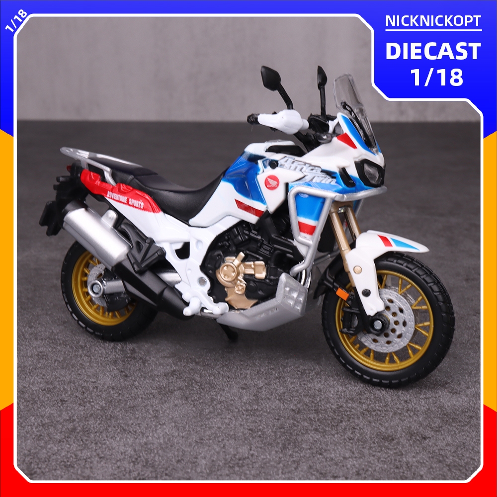 Jual Burago 1:18 Honda Africa Twin Adventure white Skala Diecast Mainan ...