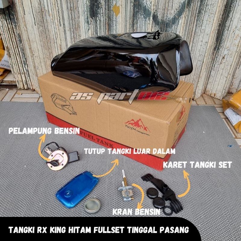 Jual TANGKI RX KING HITAM FULLSET TUTUP TANGKI LUAR DALAM PELAMPUNG ...