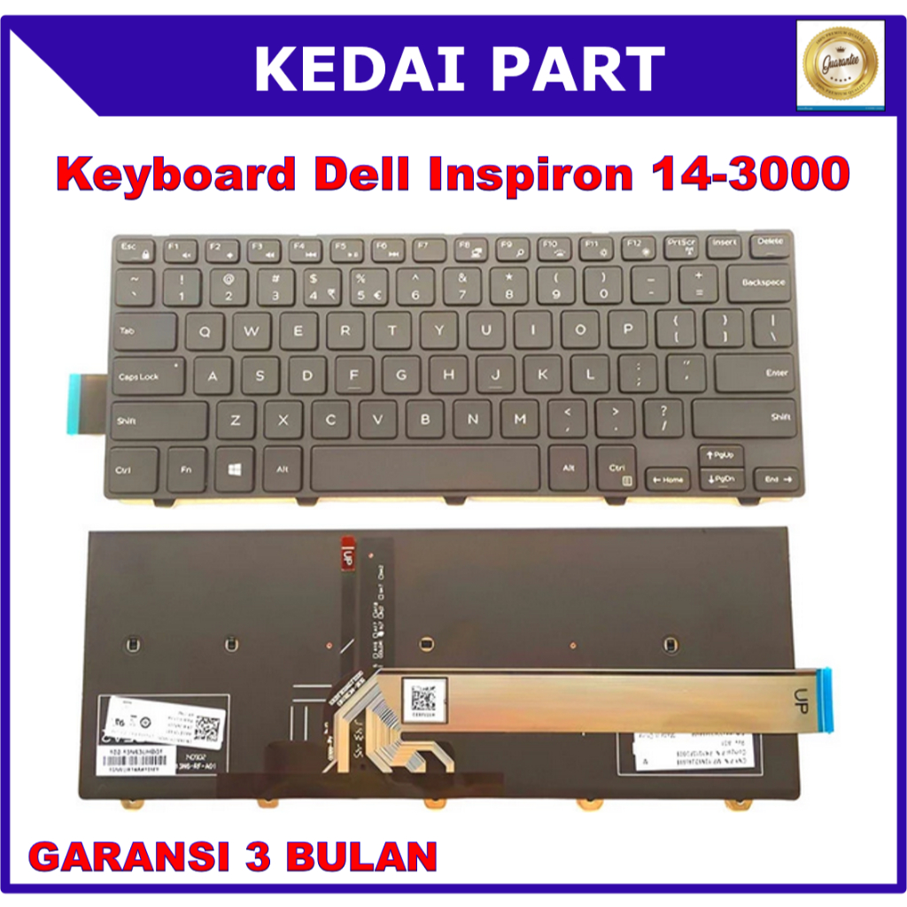 Jual KEYBOARD DELL INSPIRON 14-3000 14-3441 14-3442 14-3446 14-3447 14 ...