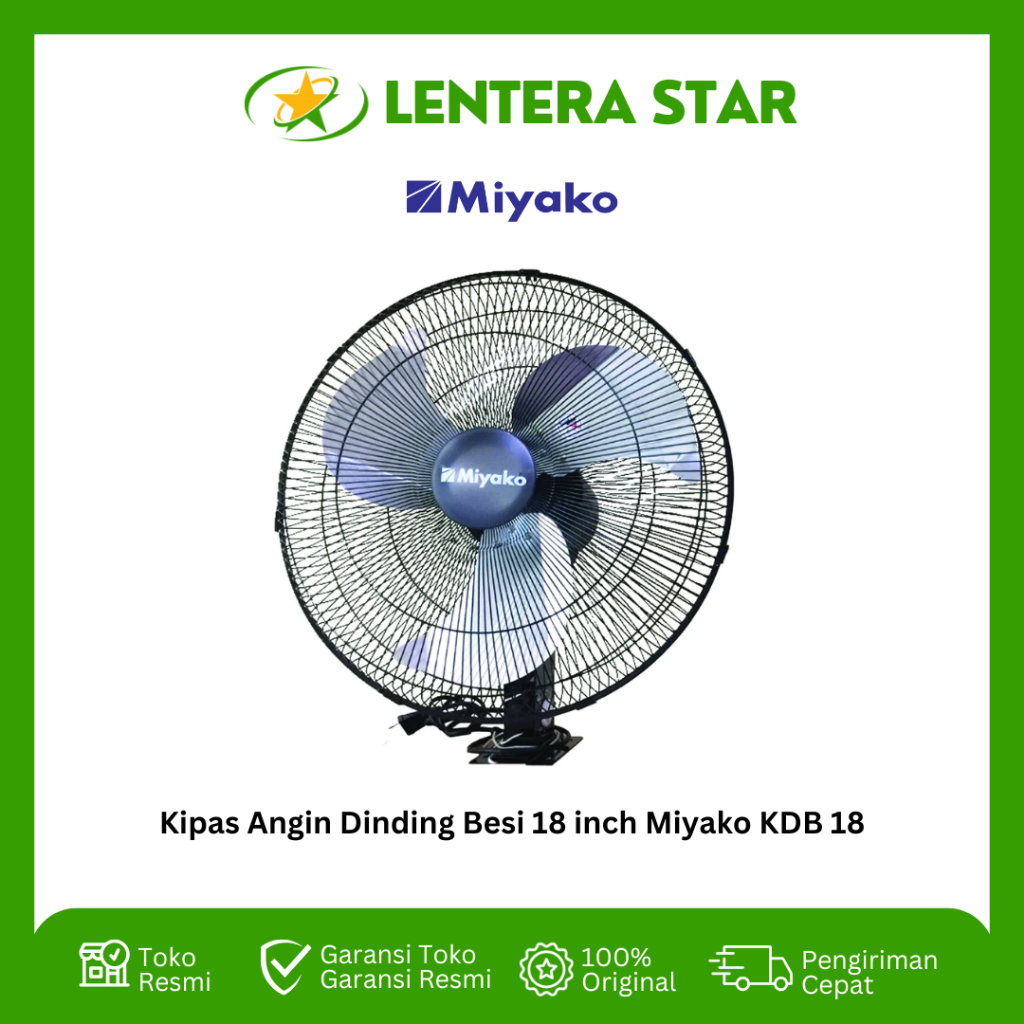 Jual Kipas Angin Dinding Besi 18 inch Miyako KDB 18 | Shopee Indonesia