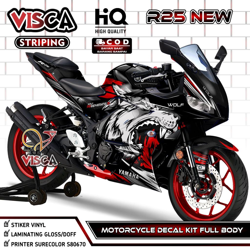 Jual Decal R25 New Full Body - Stiker R25 New FullBody - Dekal R25 New ...