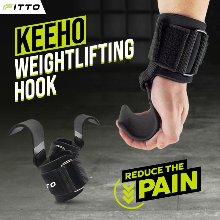 Jual FITTO KEEHO Lifting Hook Wrist Support Band Gym Gloves Sarung ...
