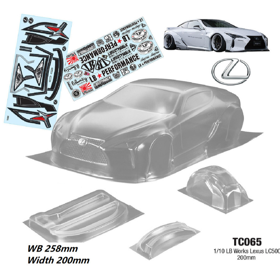 Jual Team C LB Works Lexus LC500 1/10 Clear Body Shell Rc Drift Rall ...