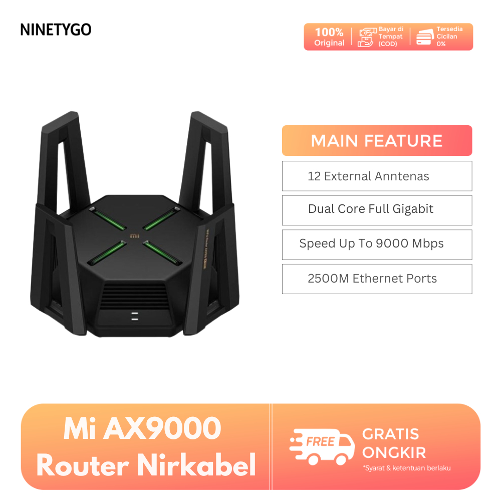 Jual Mi AX9000 Router Nirkabel Mesh Network Game Acceleration Repeater ...