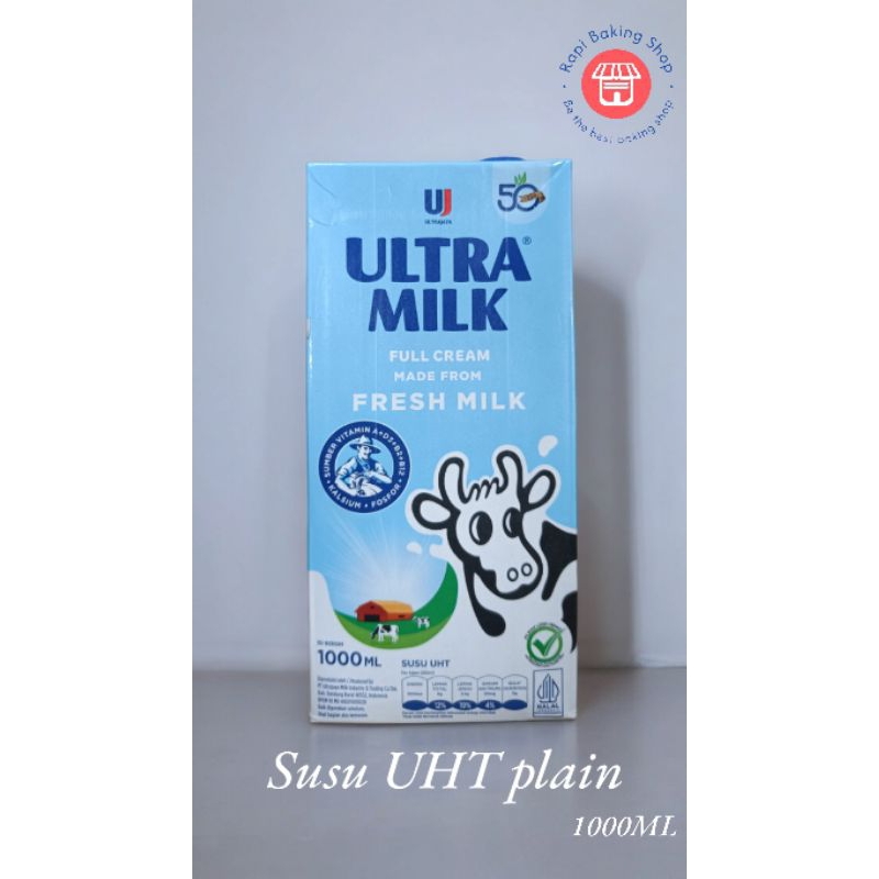 Jual Ultra milk 1liter fresh milk susu uht plain | Shopee Indonesia