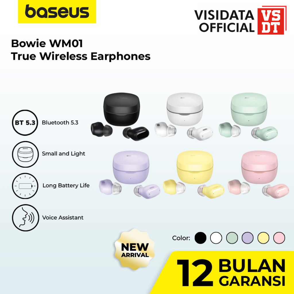 Jual BASEUS TWS WM01 Bluetooth earphone mini earbuds - Garansi Resmi ...