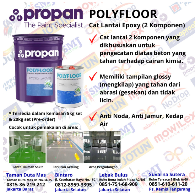 Jual CAT DASAR CAT LANTAI PROPAN EPOXY POLYFLOOR PRIMER PFP 2K SB 20KgS ...