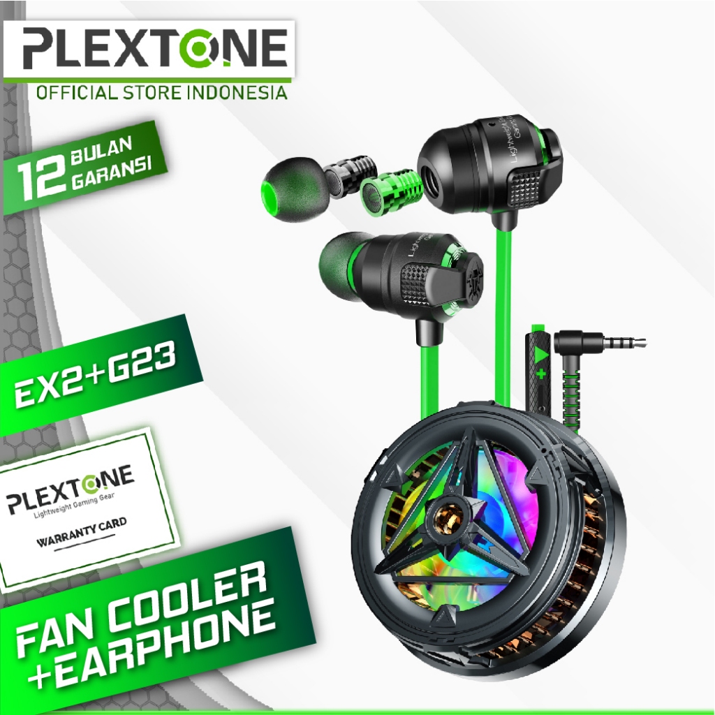 Jual Paket Bundling Plextone Gaming Summer Cooling Set Earphone With ...