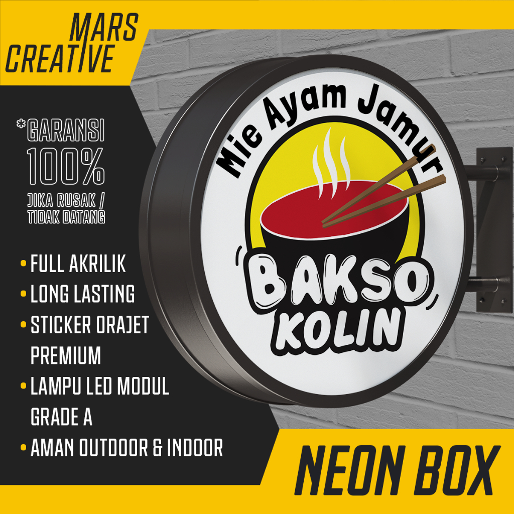 Jual NEON BOX Indoor dan Outdoor - Ukuran 40 x 70 cm Tahan Awet ...