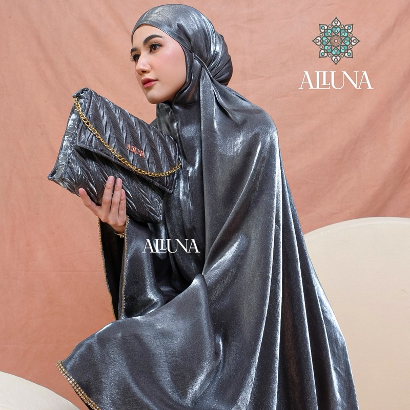 Jual ALLUNA - Mukena Dewasa Shimer Silk Daily Tas mewah Amora Series ...