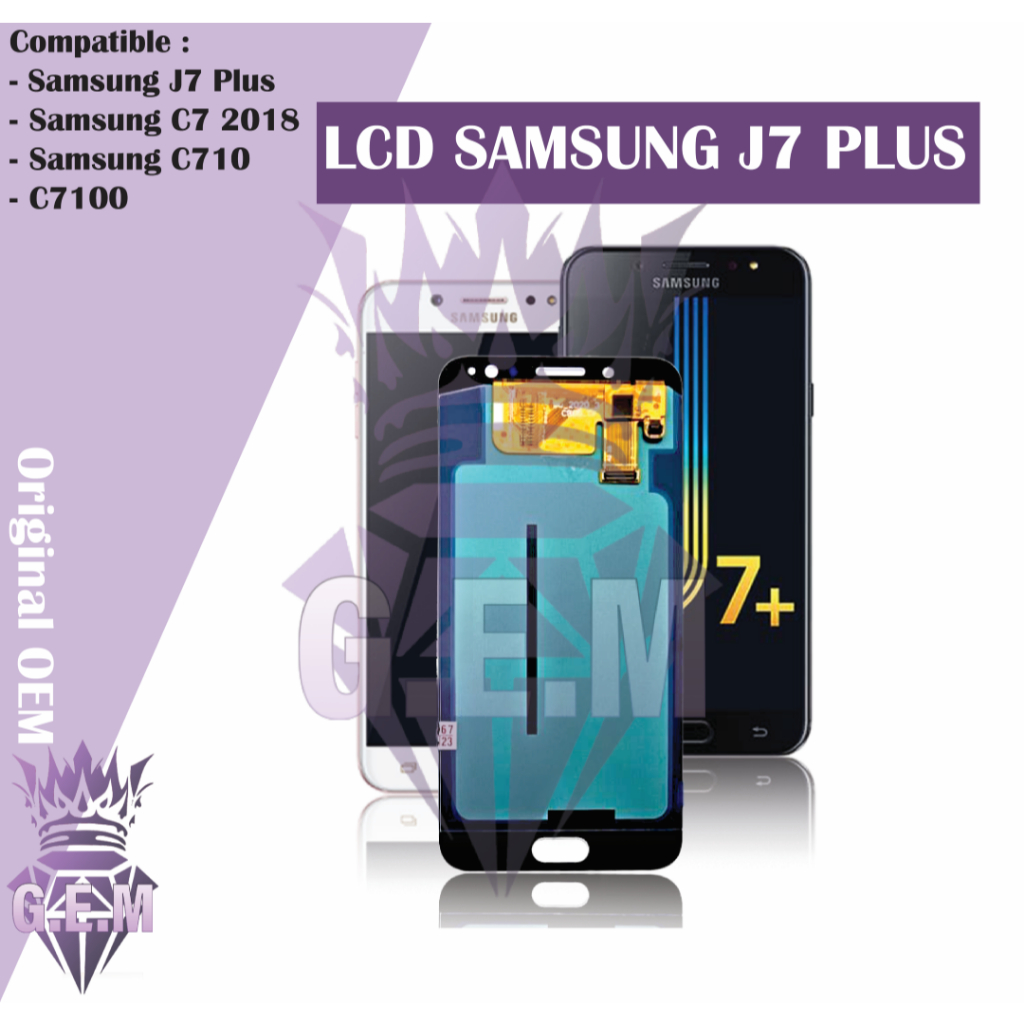 Jual LCD TOUCHSCREEN FULLSET COMPLETE SAMSUNG GALAXY J7 PLUS C7 2018 C7100 OLED QUALITY ORIGINAL ...