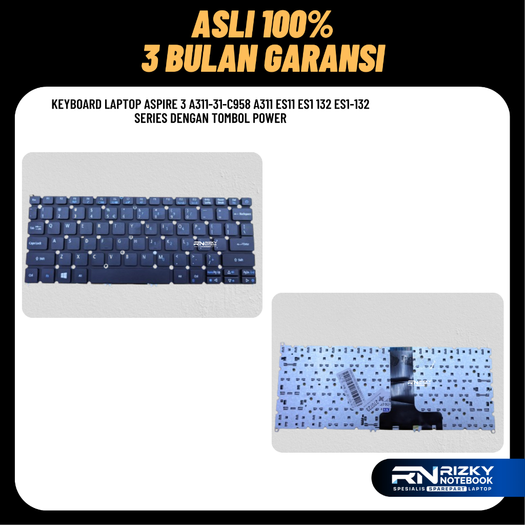 Jual KEYBOARD ACER ASPIRE 3 A311-31-c958 A311 ES11 ES1 132 ES1-132 ...