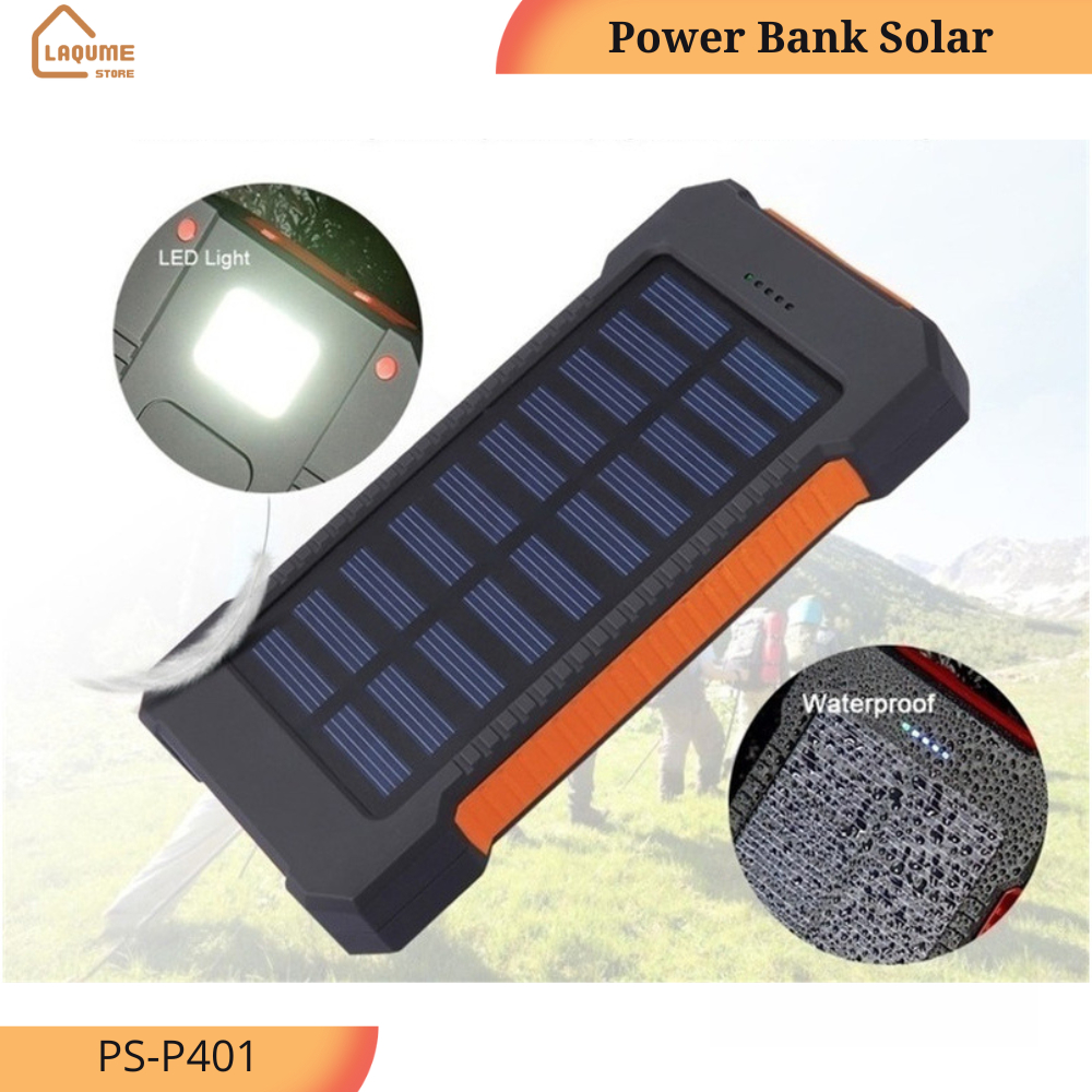 Jual Power Bank Solar Power LED Light USB Anti Air 10000mAh | Shopee ...