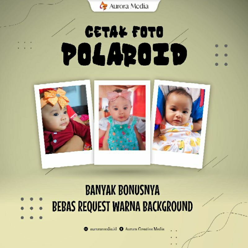Jual Cetak Foto Polaroid 2R Full Warna Bisa Request Warna dan Teks ...
