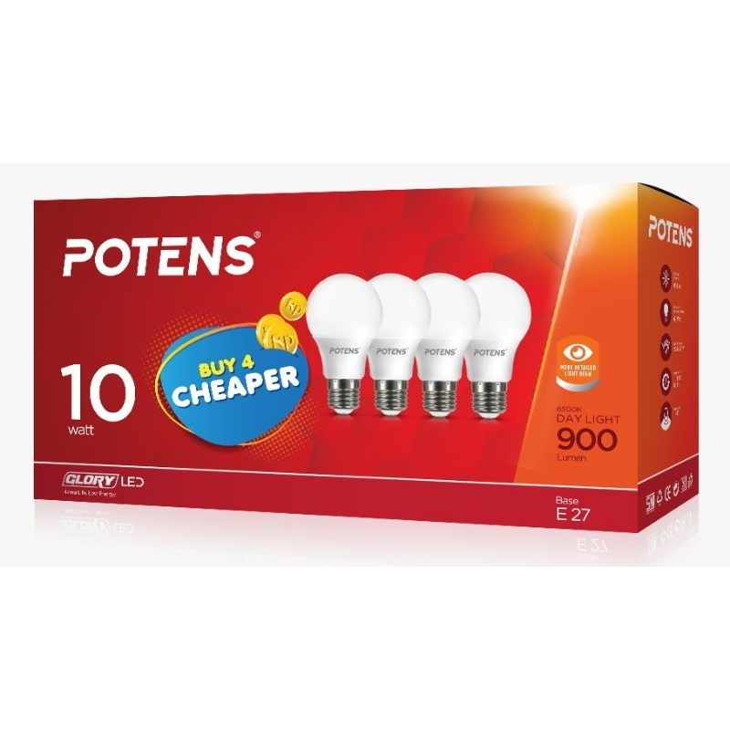 Jual Led Potens Multipack 10 W Beli 3 Free 1 - Lampu Potens Pack 10 ...
