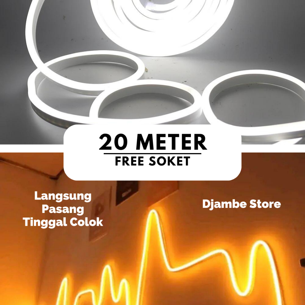 Jual LAMPU NEON FLEX 20 METER HIAS KAMAR TIDUR AESTHETIC HIASAN TEMPEL ...